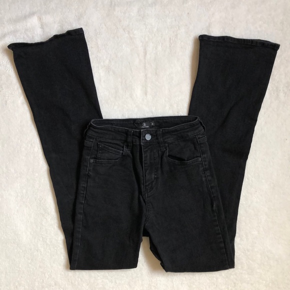 Volcom | Pants & Jumpsuits | Volcom Stoney Flare Highrise Black Denim ...
